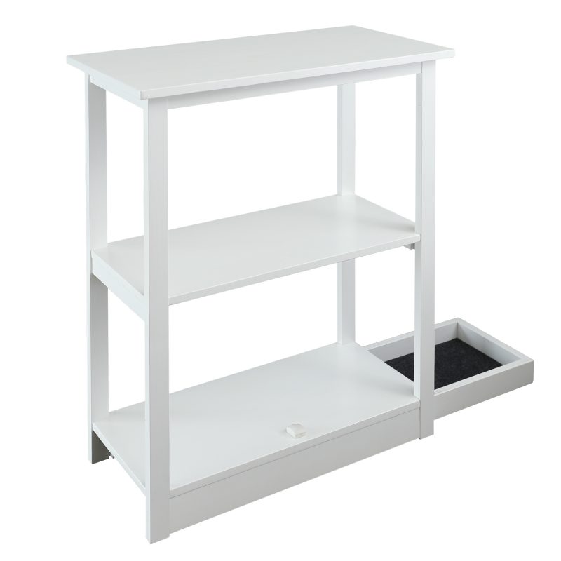 Adams 3-Shelf Bookcase with Concealed Sliding Track, Concealment ...