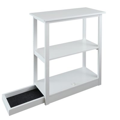 Adams 3-Shelf Bookcase with Concealed Sliding Track, Concealment ...