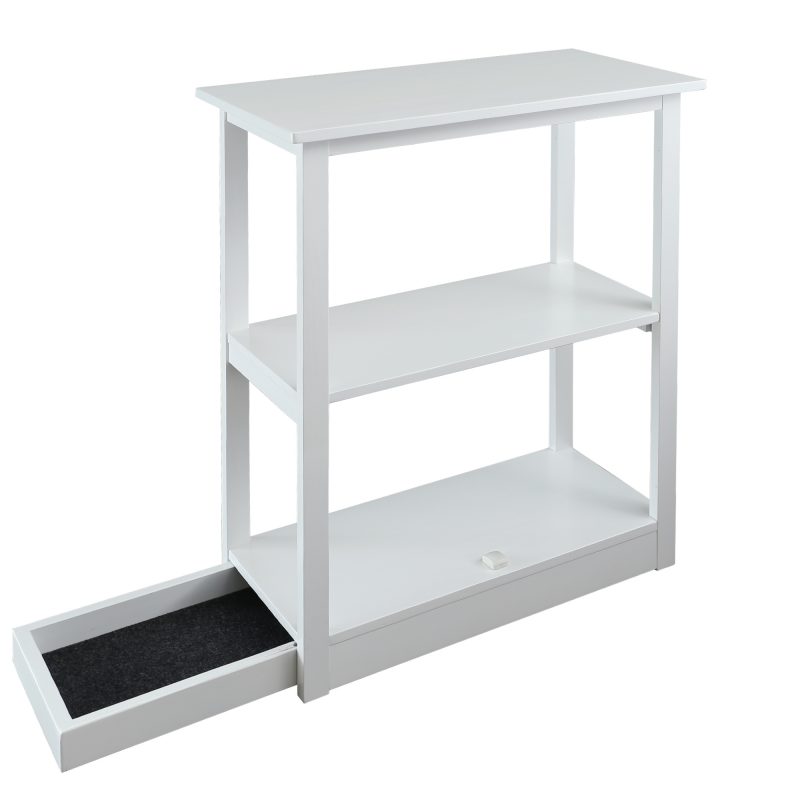 Adams 3-Shelf Bookcase with Concealed Sliding Track, Concealment ...