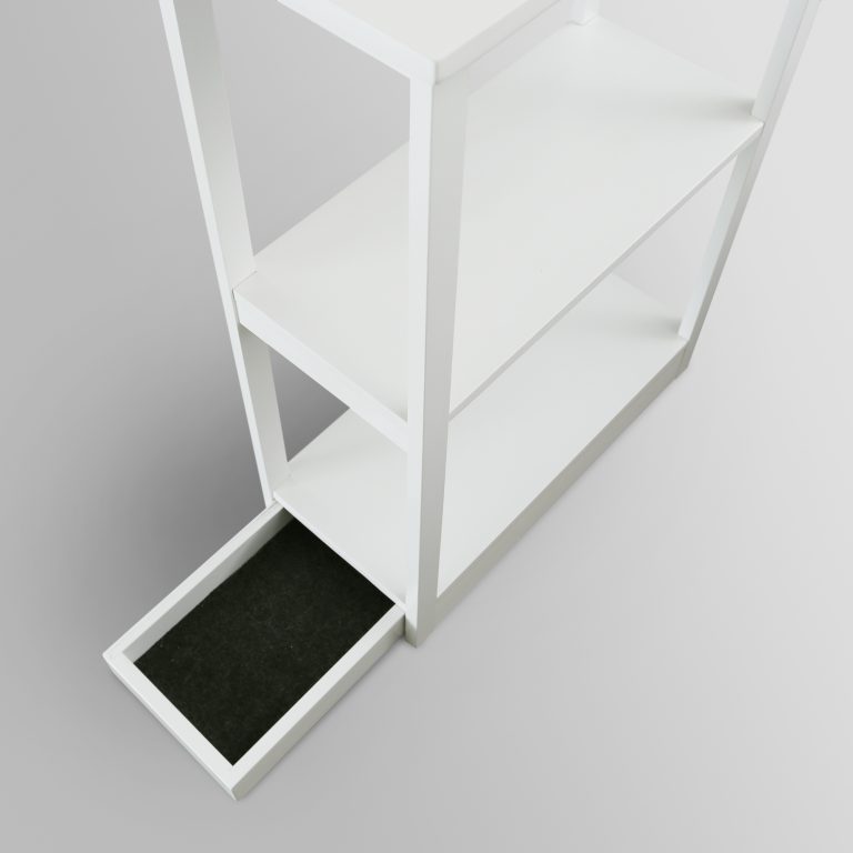 Adams 3-Shelf Bookcase with Concealed Sliding Track, Concealment ...