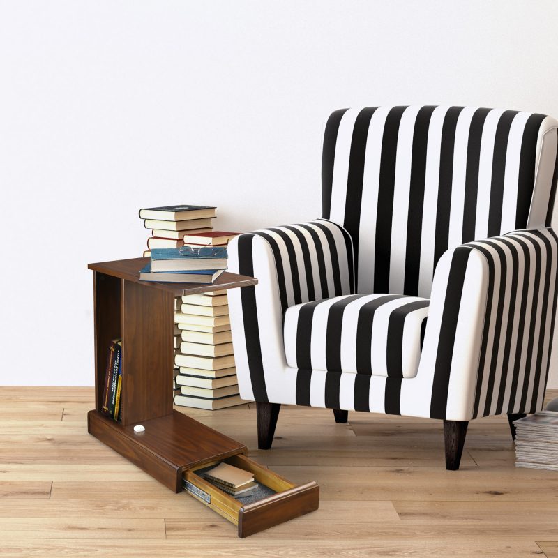 Monroe C-Table with Concealed Drawer, Concealment Furniture - Casual Home