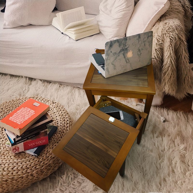 Lincoln Nesting End Tables with Concealed Compartment, Solid American ...