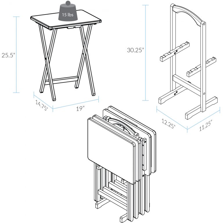 5pcs Tray Table Set - Casual Home
