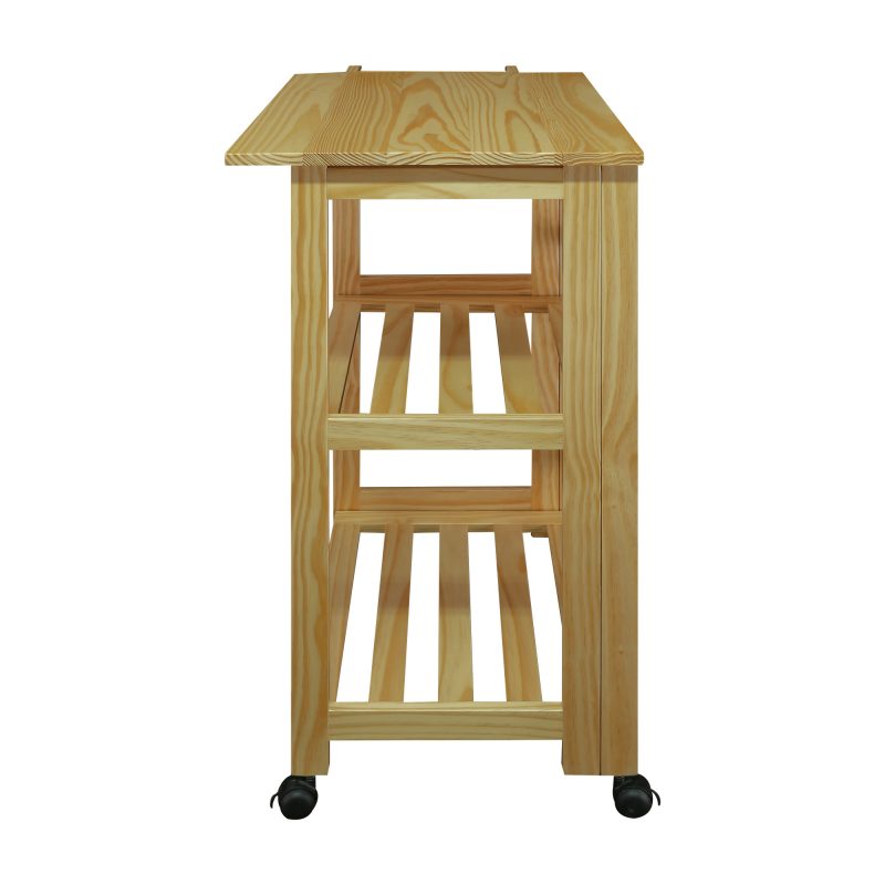 Trek Folding Kitchen Cart – Natural - Casual Home