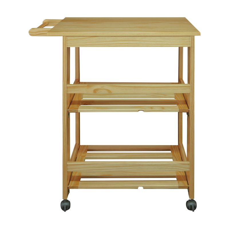 Trek Folding Kitchen Cart – Natural - Casual Home